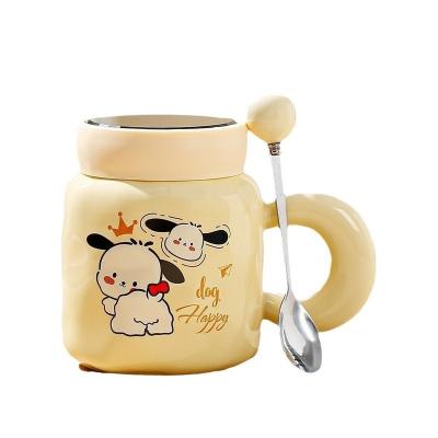 Cina Set di tazze stampate a vetro di seta in ceramica Disegno grafico colorato Perfetto per qualsiasi occasione in vendita