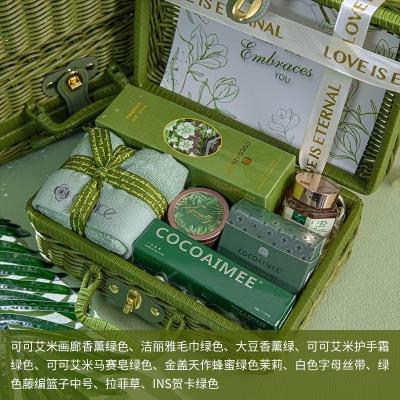 China Grüner Weinkorb Handgeschenk Funktional für Alumni-Beziehungen / Klassentreffen zu verkaufen