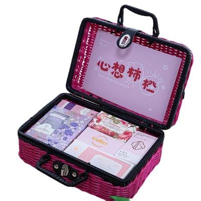 中国 1 カラーグラフィック印刷とオフィス用品 メイハイ スプライスド ワインバスケット ギフトパッケージ 販売のため