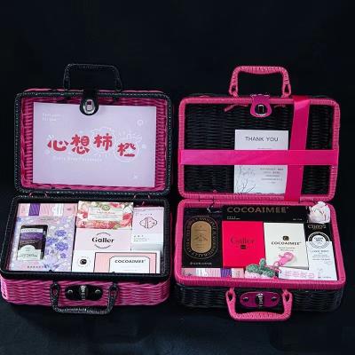 中国 1 カラーグラフィック印刷とオフィス用品 メイハイ スプライスド ワインバスケット ギフトパッケージ 販売のため