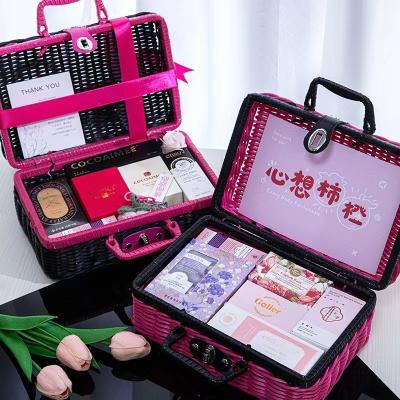 中国 1 カラーグラフィック印刷とオフィス用品 メイハイ スプライスド ワインバスケット ギフトパッケージ 販売のため