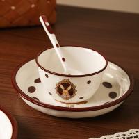 China Easter Occasion Vintage Rabbit Ceramic Tableware Set with UV Printing Techniques for sale