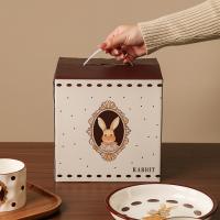 China Easter Occasion Vintage Rabbit Ceramic Tableware Set with UV Printing Techniques for sale