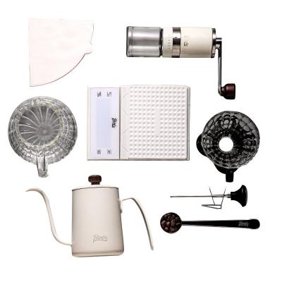 Chine Neuf pièces Outdoor Hand Brewed Coffee Set Taille personnalisée et couleur pour les cadeaux de l'entreprise à vendre