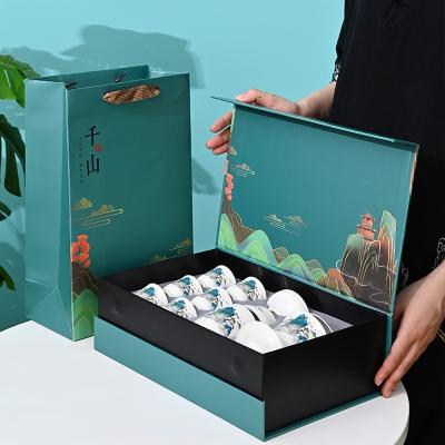 Cina Chianshan Sheep Fat Jade Kung Fu Tea Set Perfetto Compagno d'affari regalo occasione dell'anno in vendita