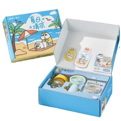 Chine Impression graphique 5 couleurs Petit éventail Coupe de paille de moustique Autocollant de Xiao Liu Duck à vendre