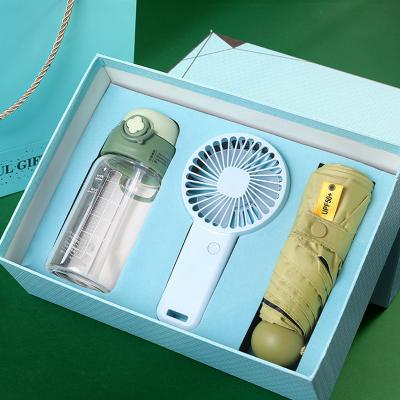 China Customized Graduated Straw Glass Small Fan and Sunny Umbrella Summer Event Essentials for sale