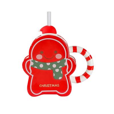 China Hotel en resort kerst High Beauty Straw Cup sjaal met kleurrijke afbeeldingen Te koop