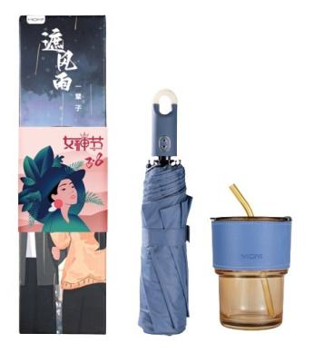 中国 1 カラー グラフィック 印刷 グラス カップ と ヴィニール 傘 2 枚組 屋外 に 用い られる 理想 的 な セット 販売のため