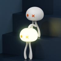 China Customer's Logo Jellyfish Silicone Nightlight with Multi-functional Deformable Bracket for sale