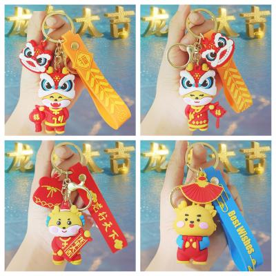 중국 귀엽고 작은 PVC 키chain 롱의 해에 대한 행운의 매력이 키chain Pendant 판매용