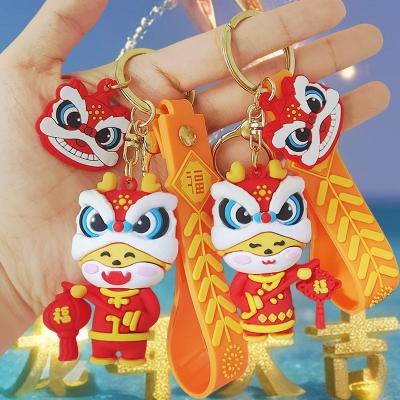 중국 귀엽고 작은 PVC 키chain 롱의 해에 대한 행운의 매력이 키chain Pendant 판매용