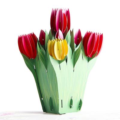 China Verras uw leraar met een 3D-tulipgroetekaart Te koop