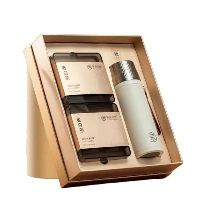 China Hammer Pattern Isolatie Cup 500ml en 2016 Oude Witte Thee 160g Ideale Paasgeschenk Set Te koop