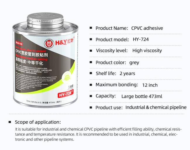 CPVC solvent cement finished products
