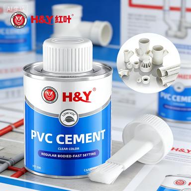 China Fast Drying 500ml PVC Cement OEM PVC Pipe Glue With Cotton Brush for sale