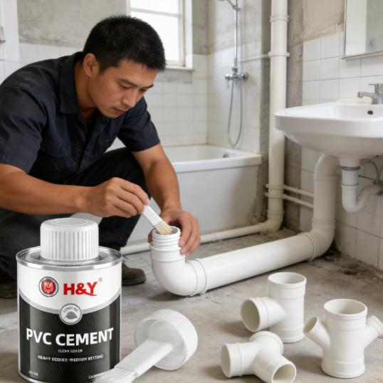 Quality High Strength PVC Cement Solvent Adhesive for Hot Water and Rainwater Pipes Fast Drying Strong Bonding 500g Net Weight Factory Direct Wholesale Price for sale