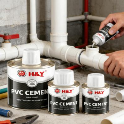 China Premium Quality Clear Grey PVC Cement Pipe Adhesive Strong Bonding Solvent Cement For PVC Pipe Connection And Installation for sale