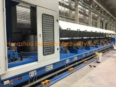 China Continuous Dry Type Straight Line Wire Drawing Machine with 0.5-4.5mm Outlet Diameter and 700mm Block Dia. for sale