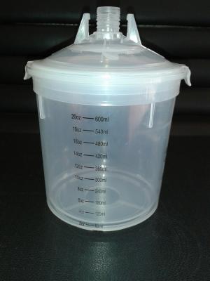 China PP Spray paint mixing cup with liners and lids 800ml,clean color with good quality for sale