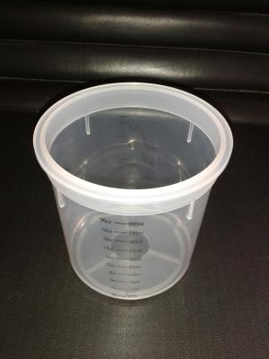 China PP material  600ml, 125mic/190mic, mixing cups for spray gunx for sale