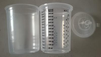 China 800ml paint spray gun new style PP Spray cups with clips on cup lid for sale