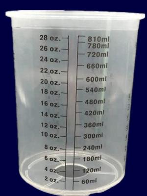 China PP Spray gun clip style new style 800ml paint mixing cup outer cups for sale