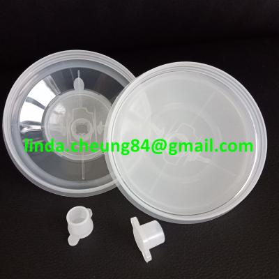 China transparent PP spray gun paint mixing cup soft PE  material 600ml cup lid/stoppers for sale