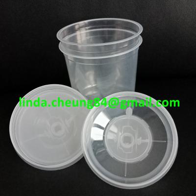 China transparent PP spray gun paint mixing cup soft PE  material 28oz cup linners/lid/stoppers sets for sale