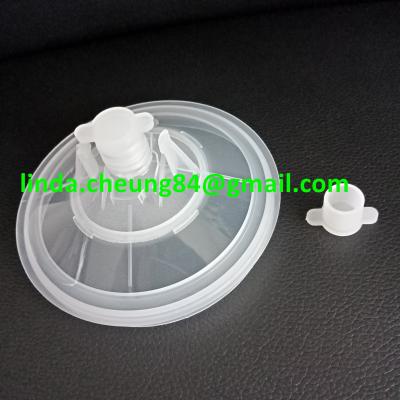 China transparent PP spray gun paint mixing cup soft PE  material 28oz cup lids with 190micron mesh/stoppers for sale