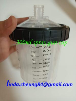 China 300ml,125micron with ring  PP New size professional spray gun mixing cup with flexible liners for sale