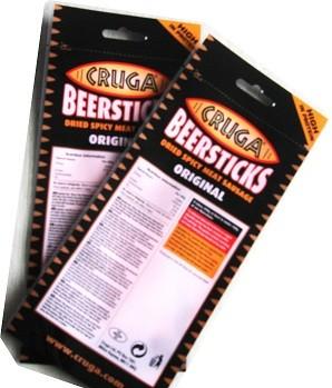 China south Africa Chilli biltong stand up bags with zipper with Euro slot and tear notch for sale