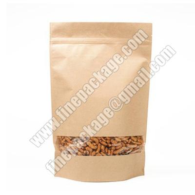 China kraft paper bag with window supplier for sale
