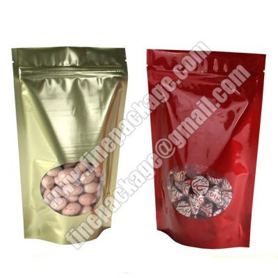 China ziplock bag zipper bag stand up pouch, stand up pouches with window, plastic stand up bags with zipper for sale