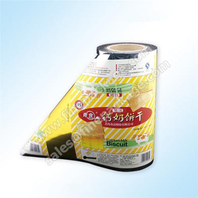 China snack biscuit packaging rollstock film with customed printing for sale