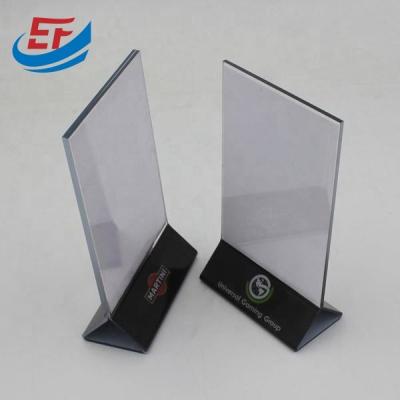 China A4 A5 A6 Vertical Transparent Acrylic Sign Holder For Promotion Advertising for sale