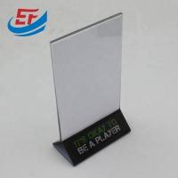 China Double Side Table Desk Plexiglass Menu Display Holder For Restaurant for sale