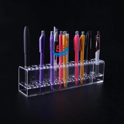 China Countertop Clear Acrylic Pencil Display Stand for Stationery Store for sale