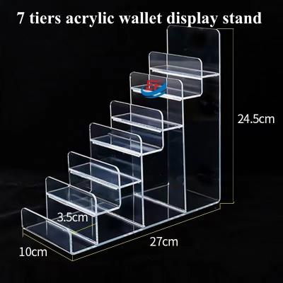 China Countertop Handbag Display Stand Transparent Multi- layer Acrylic Purse Holder Rack for sale