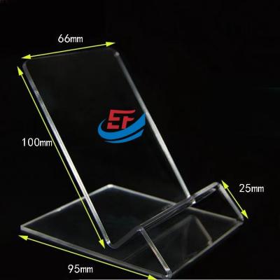China Cell Phone Holder Desktop Clear Acrylic Mobile Phone Display Rack for sale