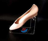 China Plexiglass Display Rack Custom Size Transparent Acrylic Shoe Holder for sale