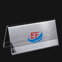 China V Shape Tabletop Sign Holder Double Sided Acrylic Name Tag Holder for sale