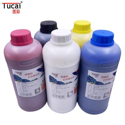 China 1000ml DTG tinta de pigmento Tinta de impressora de tecidos de vestuário de tecido branco para Epson Dx6 Dx7 Dx9 à venda