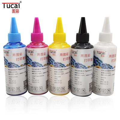 China 1000ml DTG tinta de pigmento Tinta de impressora de tecidos de vestuário de tecido branco para Epson Dx6 Dx7 Dx9 à venda