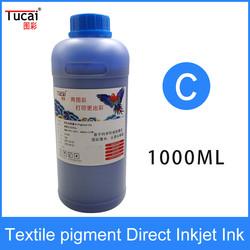 China 1000ml DTG tinta de pigmento Tinta de impressora de tecidos de vestuário de tecido branco para Epson Dx6 Dx7 Dx9 à venda