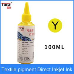 China 1000ml DTG tinta de pigmento Tinta de impressora de tecidos de vestuário de tecido branco para Epson Dx6 Dx7 Dx9 à venda