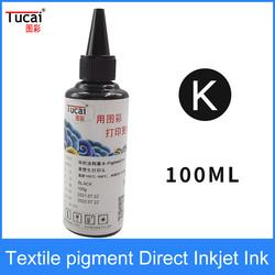 China 1000ml DTG tinta de pigmento Tinta de impressora de tecidos de vestuário de tecido branco para Epson Dx6 Dx7 Dx9 à venda