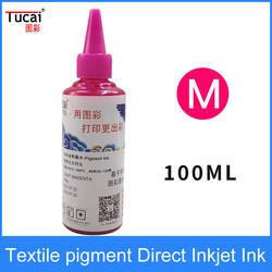 China 1000ml DTG tinta de pigmento Tinta de impressora de tecidos de vestuário de tecido branco para Epson Dx6 Dx7 Dx9 à venda