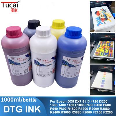 Cina 1000 ml DTG Inchiostro Tessile Pigmento Inchiostro Per T-Shirt Cottone Stampa Per Epson L800 L805 L1800 in vendita
