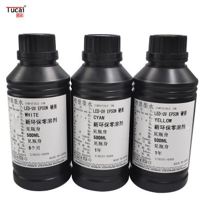 Cina Inchiostro UV LED di alta qualità e buon prezzo per Epson DX5 DX7 DX10 XP600 TX800 4720 1390 1800 per custodia/vetro per cellulari in vendita